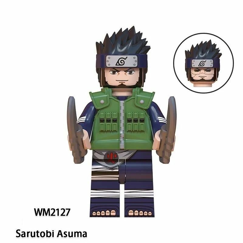 Фигурка конструктор Асума Сарутоби / Наруто Naruto / Аниме наруто (14+)
