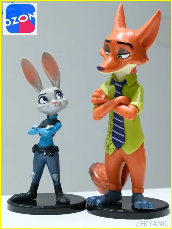 Популярные персонажи Zootopia: Джуди Хопс 13 см и Ник Уайлд 17 см