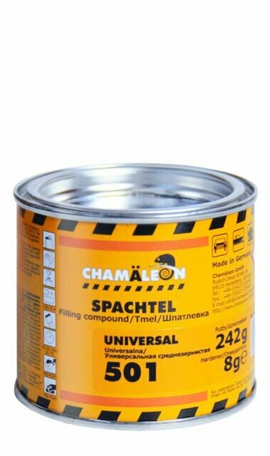 CHAMAELEON Шпатлевка универсальная среднезернистая (вкл. отвердитель) 0,250кг