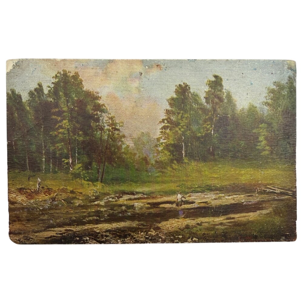 Почтовая открытка "В. И. Петров - После дождя" 1900-1917 гг. Российская Империя