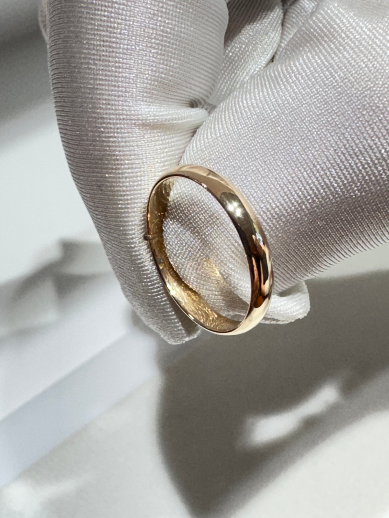 Кольцо обручальное AQUAMARINE, красное золото, 585 проба, размер 17, ширина 3 мм — фото 1