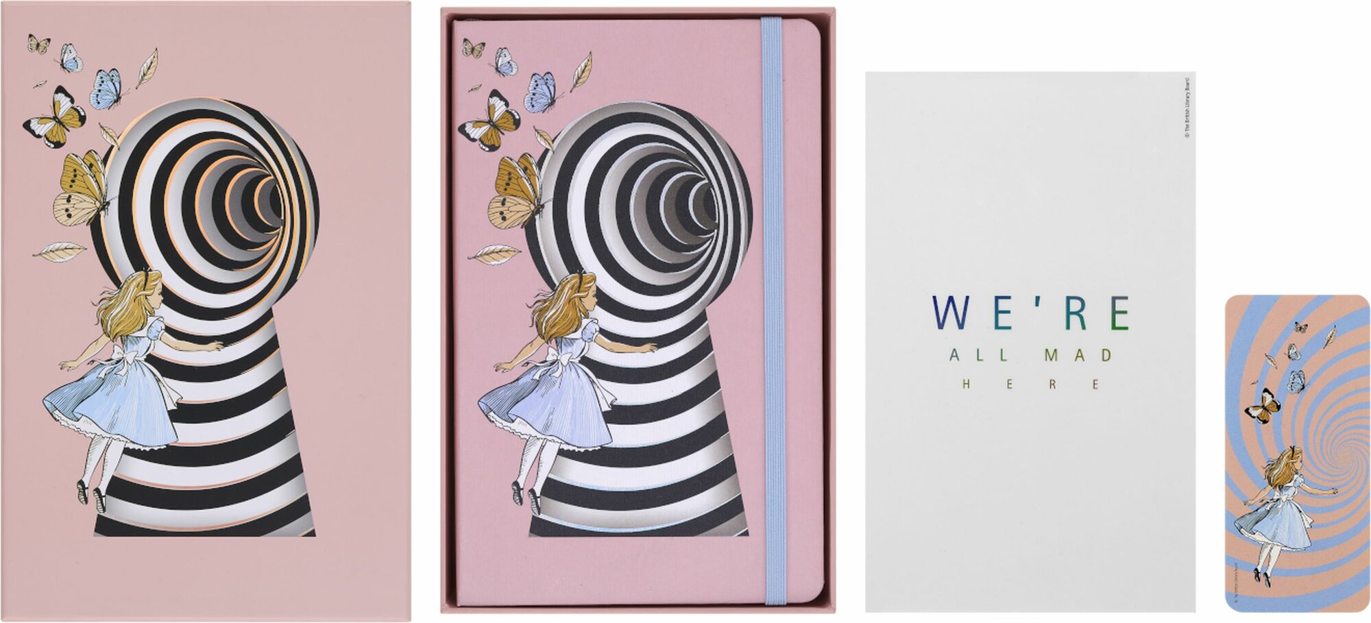 Блокнот в линейку MOLESKINE Alice in Wonderland 13х21 см 176 стр, в подарочной коробке