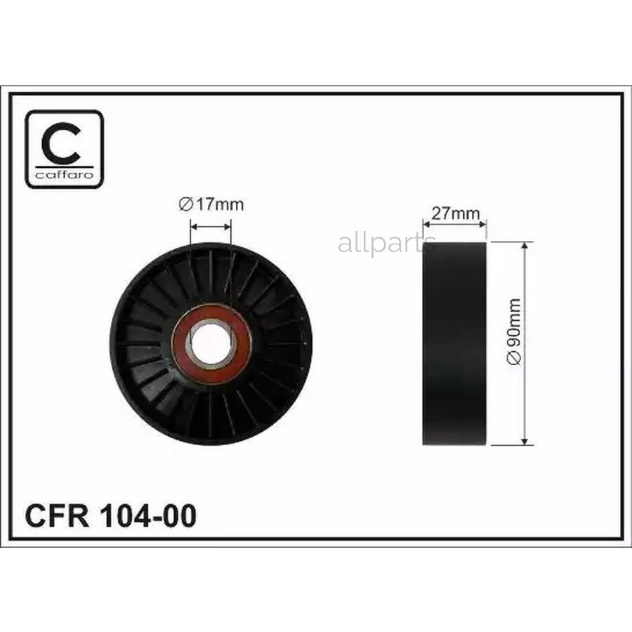 CAFFARO 10400 Паразитный / ведущий ролик поликлиновой ремень