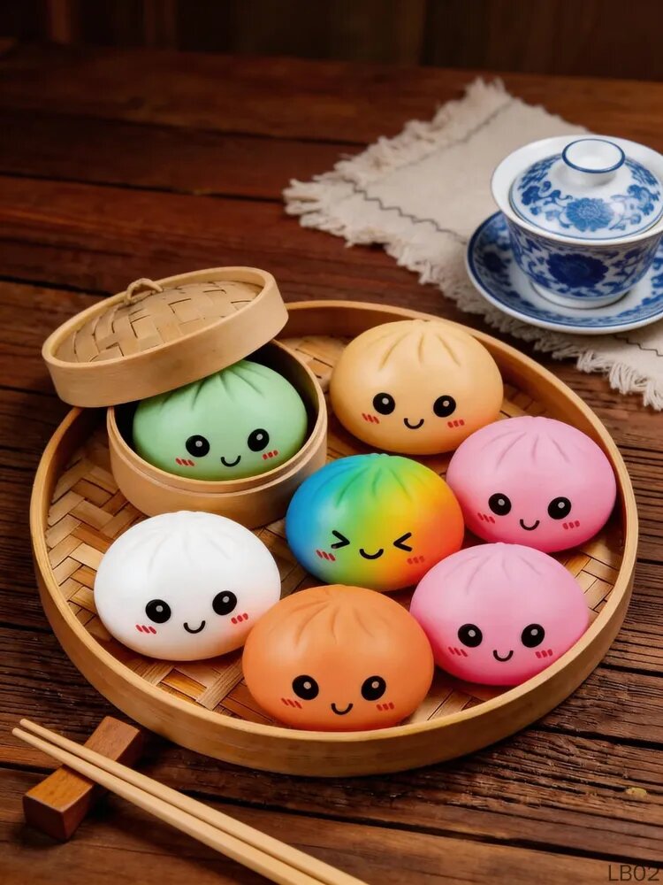 12 шт Игрушка-антистресс Big Dumpling Mysecret Bun, мягкий полипропилен, сюрприз при распаковке, разные стили, подарок на День святого Валентина и Пасху