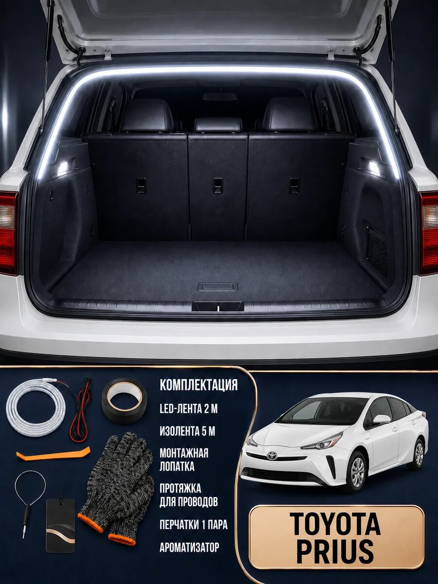Светодиодная лента в багажник Toyota Prius