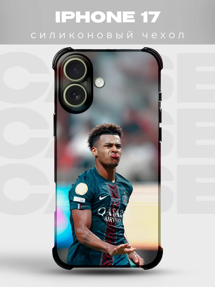 Чехол на iPhone 17 ПСЖ футболист форма