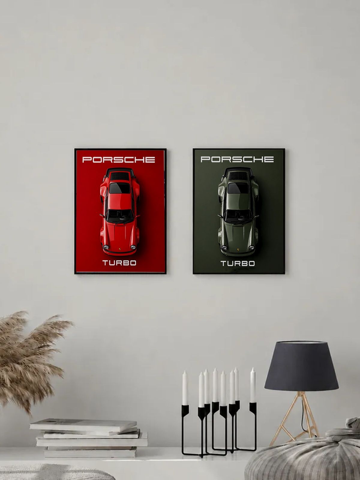 Набор Постеров / Плакатов Интерьерные Порше (Porsche) 2 Листа А4