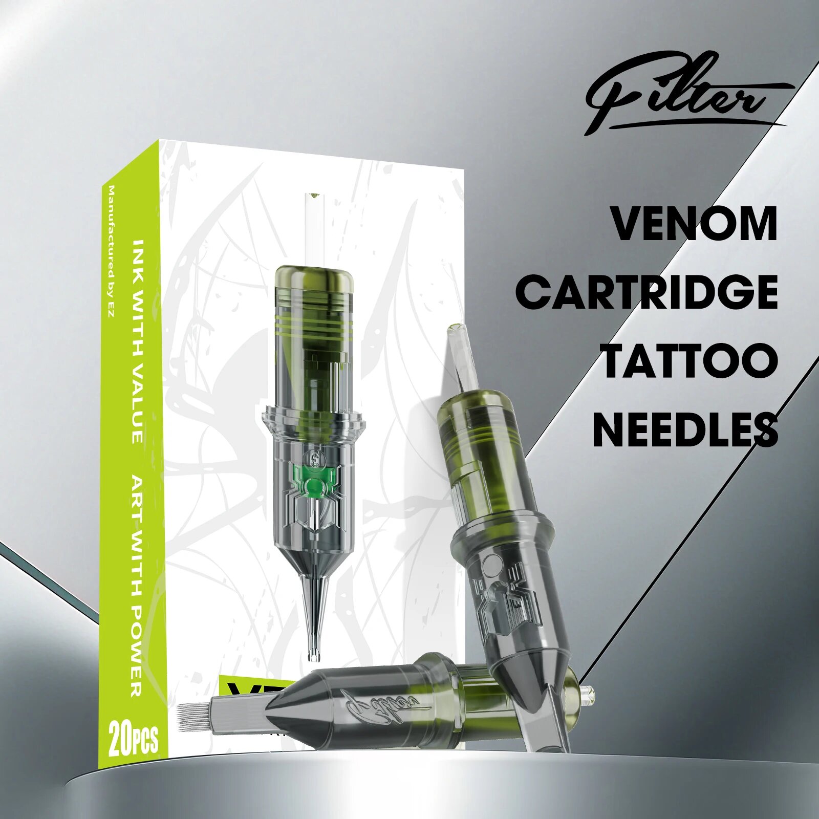 Иглы EZ Filter Venom Cartridge Magnum RM одноразовые FV1223M1C 0.35mm