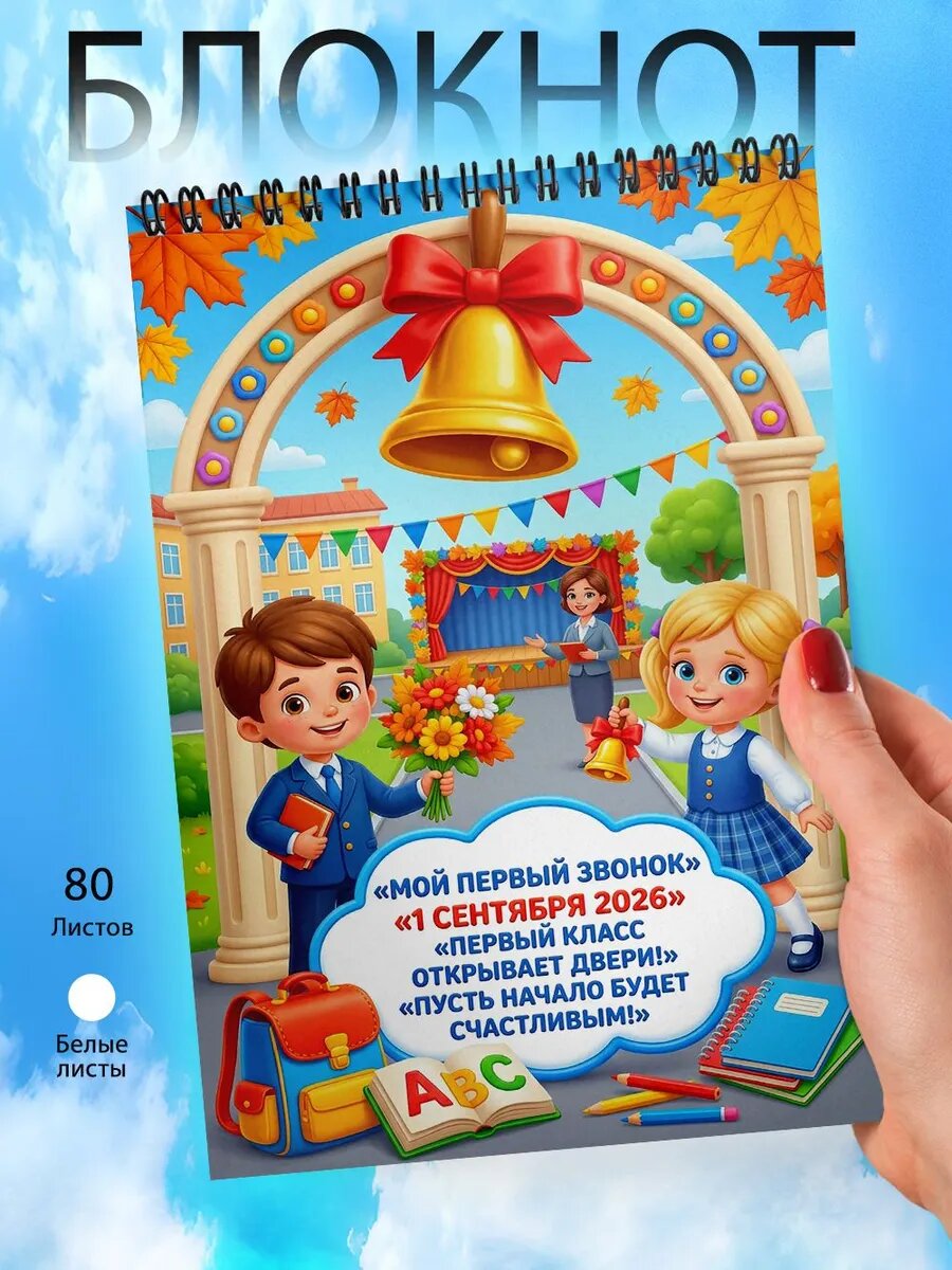 Блокнот А6 - Школа - Первый класс
