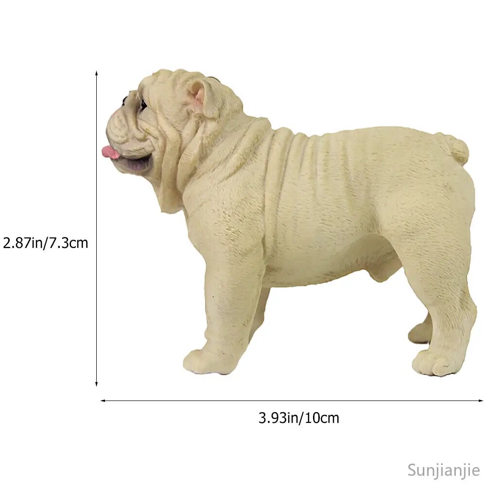 Реалистичная Собачка Игрушка Мини Фигурка Собаки Для Декора Дома 10X7.3Cm