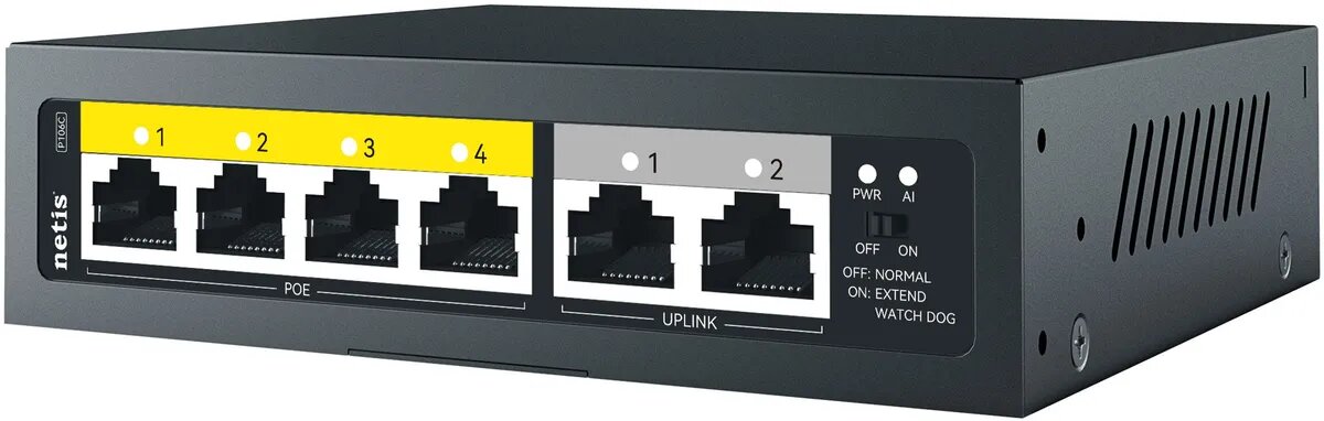 Коммутатор Netis P106C, неуправляемый