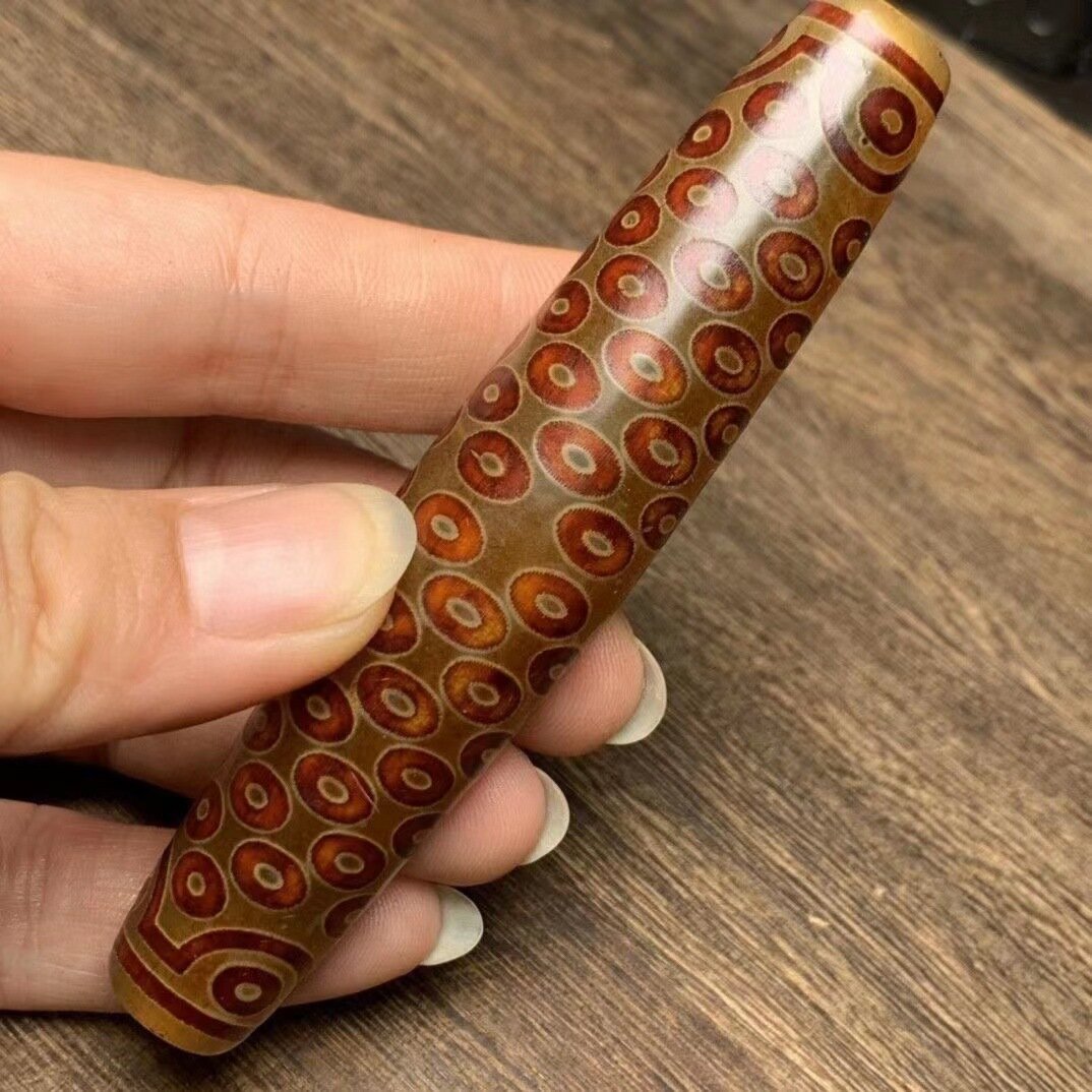 Тибетская старинная агатовая бусина Дзи с 108 глазами, верхняя бусина для украшений своими руками из агата, бусина для пояса, декоративная бусина, отдельная бусина-аксессуар.