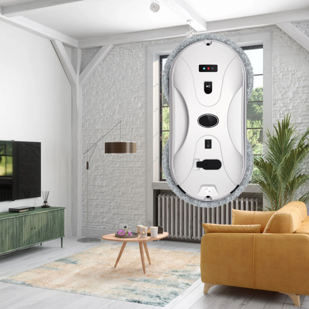 Робот-мойщик окон , функция распыления, 18 салфеток, страховочный трос 5м