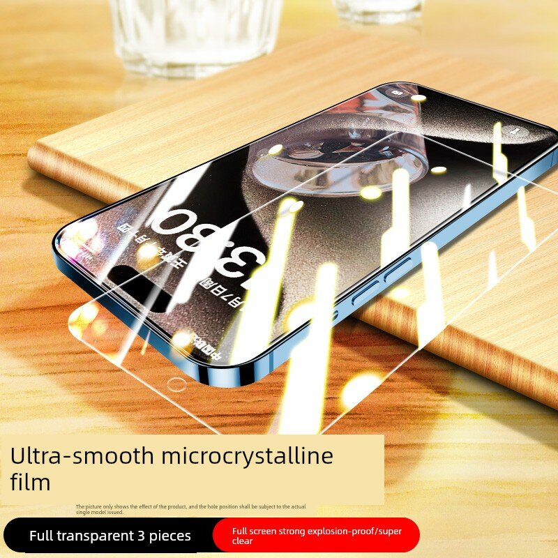 Полноэкранный закаленный стеклянный защитный экран для iPhone 8 Plus с улучшенной четкостью, 3 листа