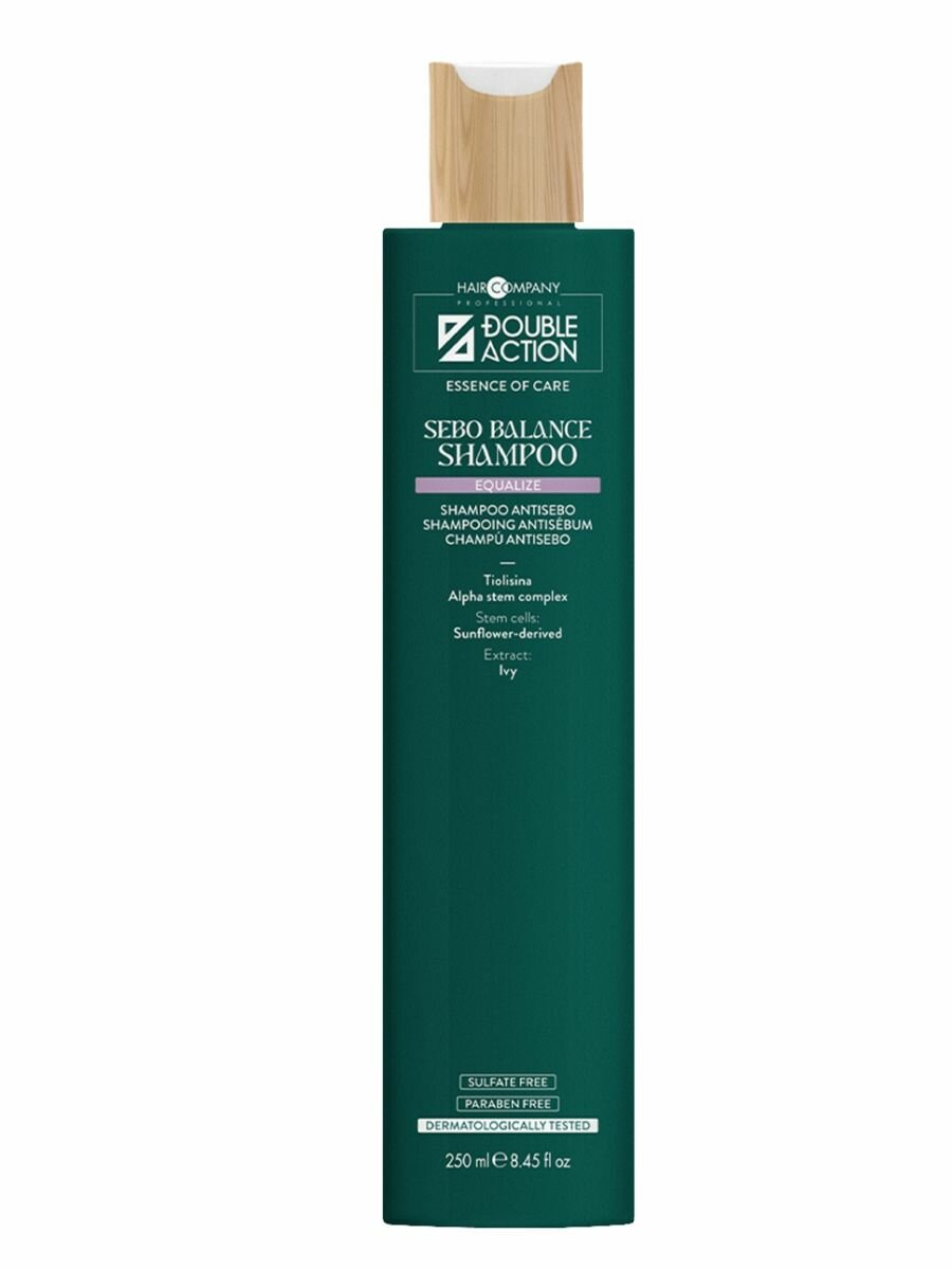 Hair Company Professional Шампунь, регулирующий работу сальных желез DOUBLE ACTION, 250 мл