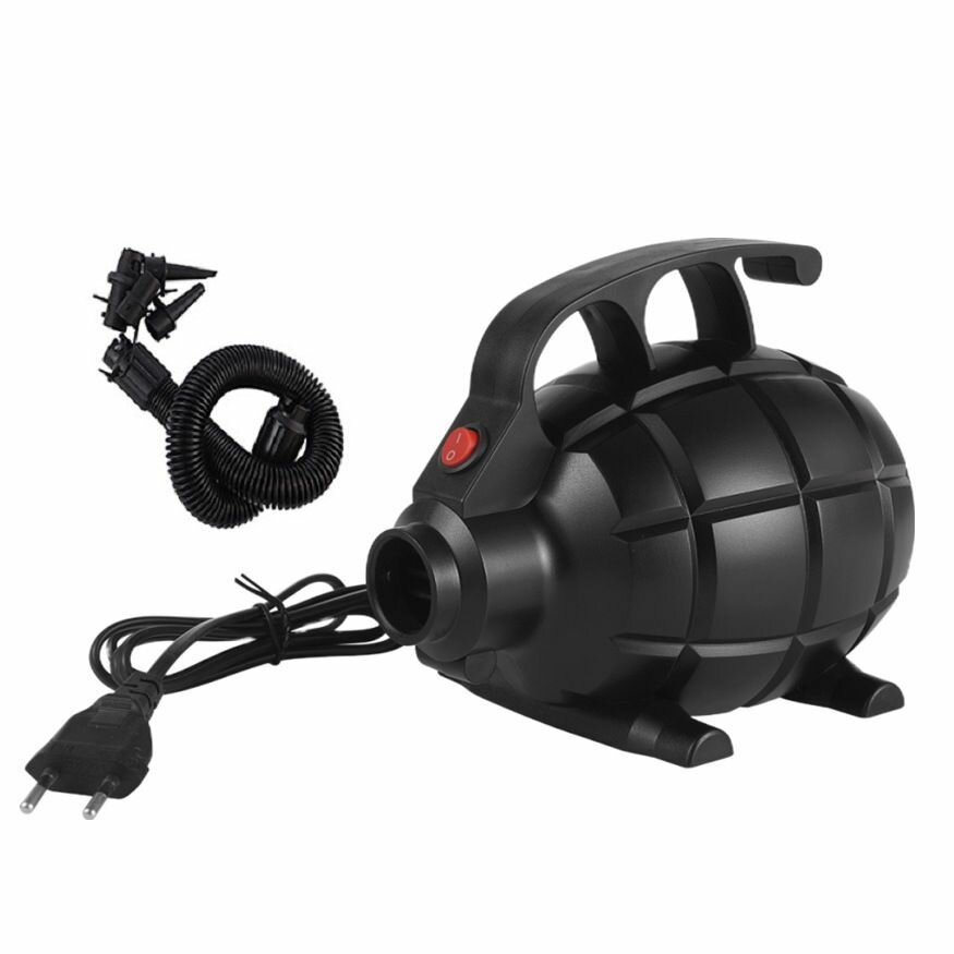 Электрический насос для ПВХ-лодки+ 4 воздушных форсунок/Подходит для лодок из ПВХ, матрасов, плавательных бассейнов/110Вт+510л/мин