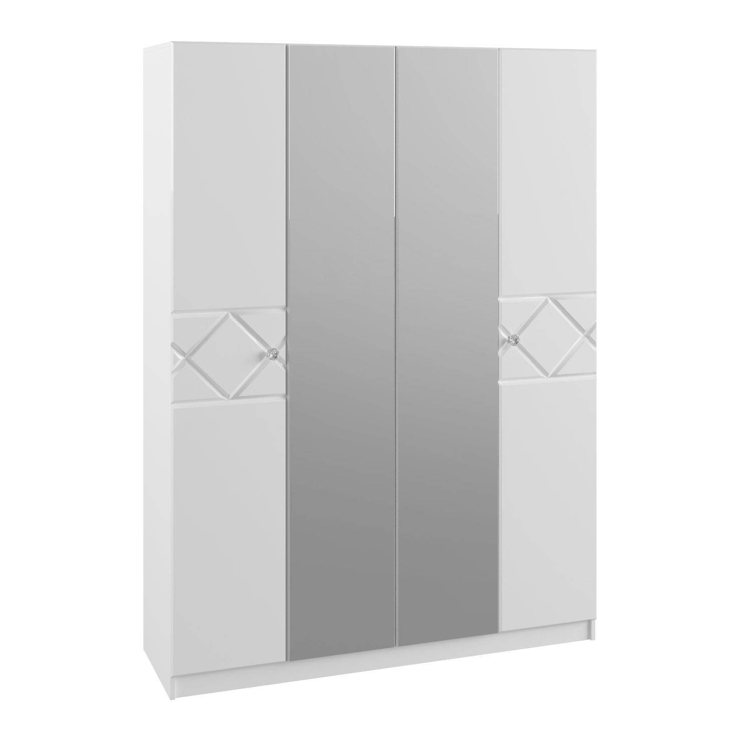 Шкаф для одежды 4-х створчатый "Севиль", белый