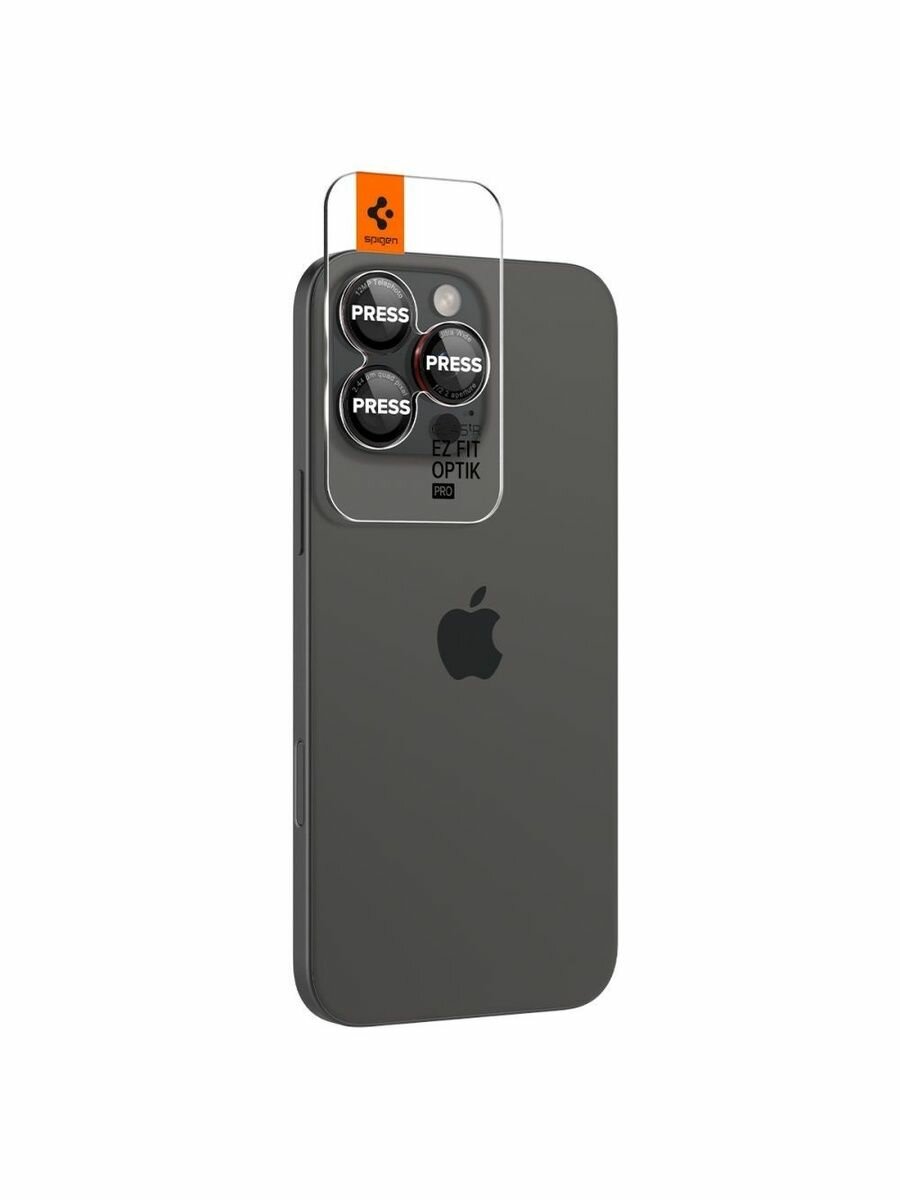 Защитное стекло на объектив камеры Spigen на iPhone 14-17 Pro / 14-17 Pro Max, 2 штуки, черный (AGL05217)