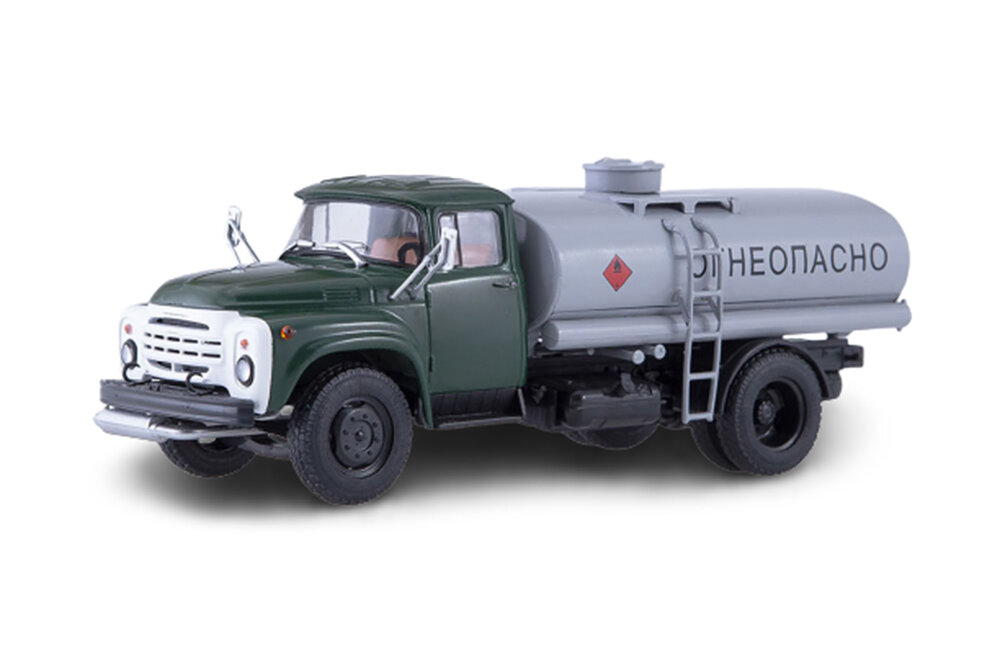 Модель коллекционная автоистория Лихачев 130 "огнеопасно" ТСВ-6 зеленый/серый
