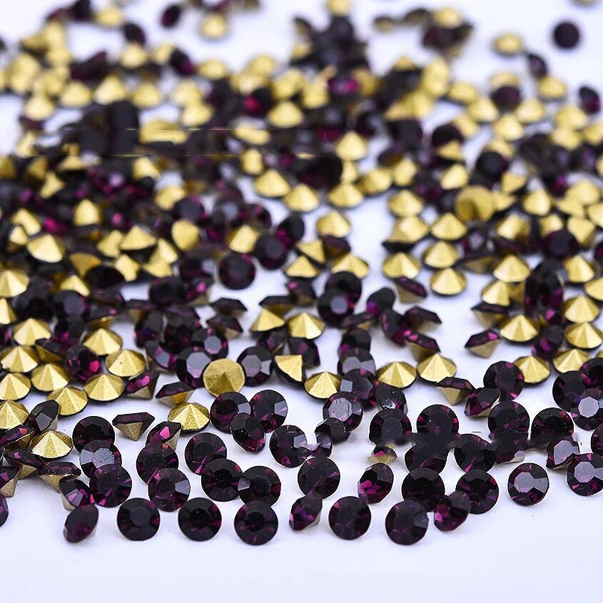 Стразы V-REX SP281 стекло круглые 1-8 мм 4.0mm x 600pcs, Dark Purple
