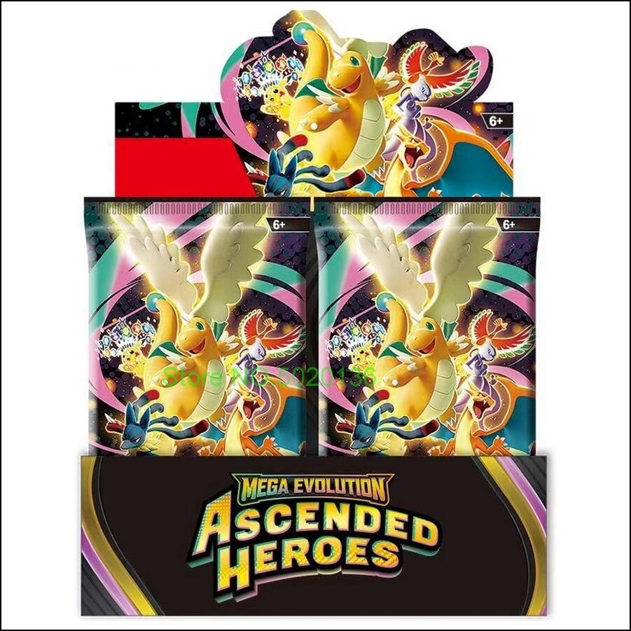 Новые карты-коробки для покемонов Mega Evolution Phantasmal Flames Booster