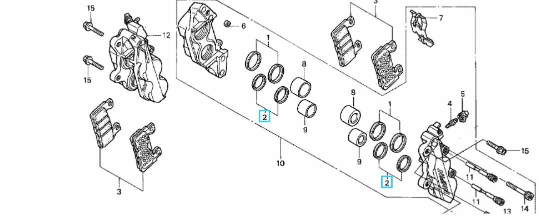 Набор уплотнения, поршень; Артикул Honda: 06451MCJ406 (Оригинал)