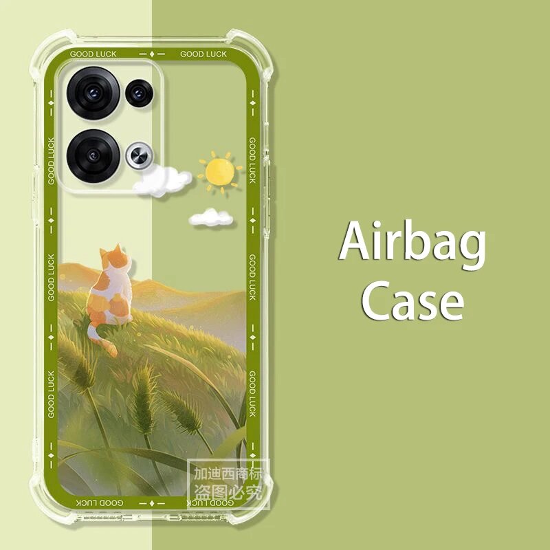 For OPPO Reno 13 Reinforced Corners Soft TPU Shockproof Airbag Case For OPPO Reno13 5G HD Painted Cover For OPPO Reno 13 5G