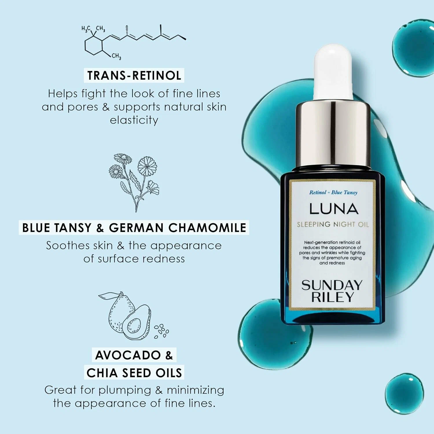 Sunday Riley Ночное антивозрастное масло для лица Luna Sleeping Oil 15 мл
