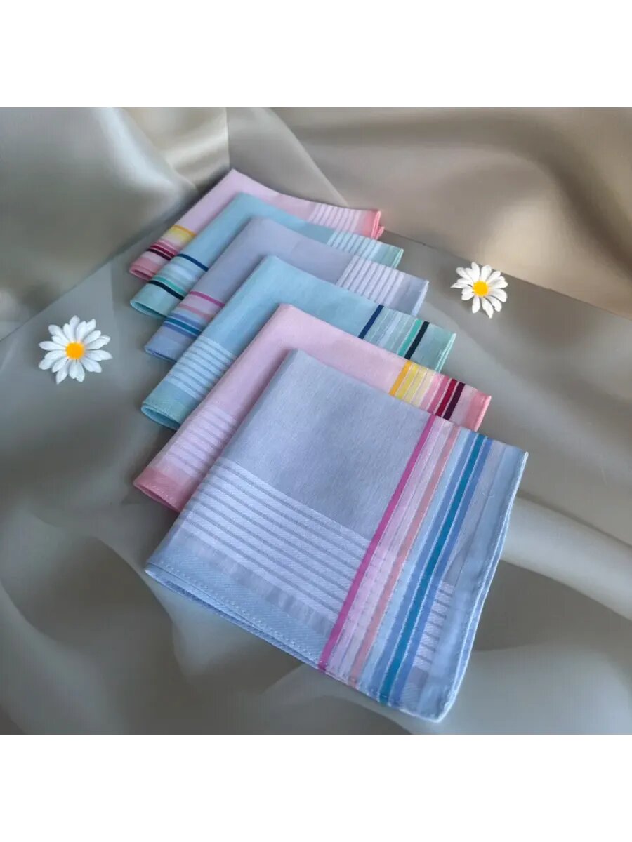Комплект с шарфом Pastel для мужчин,30х30 см, розовый, голубой — фото 1