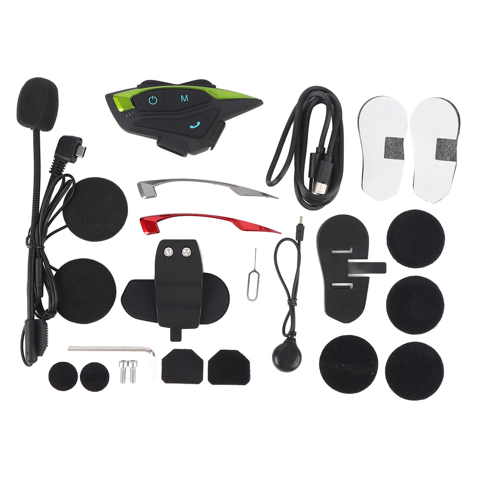 Bluetooth-гарнитура для мотошлема, 1000м, для 6-10 всадников, с динамиками