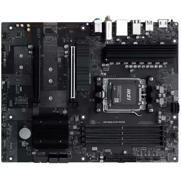 Материнская плата MSI PRO B840-S EVO WIFI6E Socket AM5 AMD B840 4xDDR5 ATX AC`97 8ch(7.1) 2.5Gg RAID+HDMI