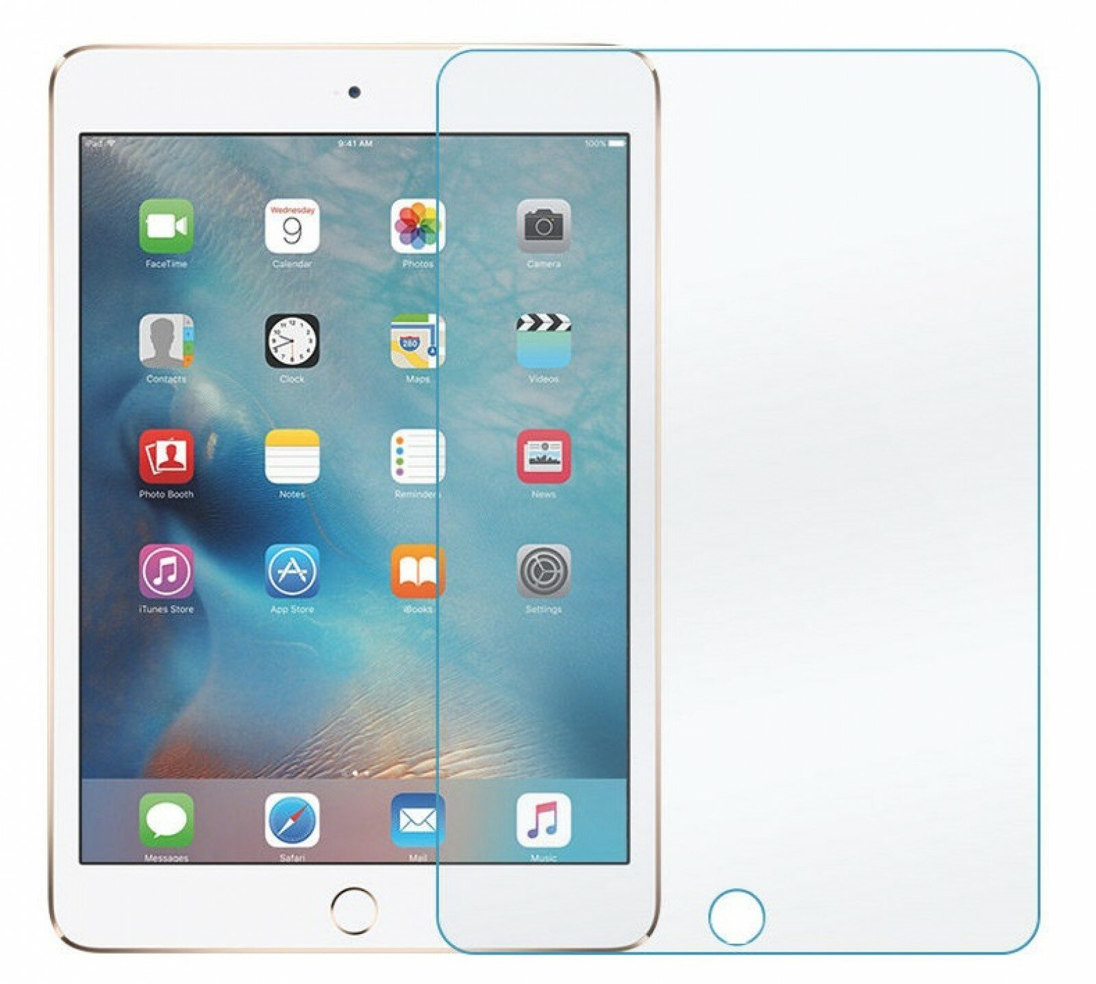 Защитное противоударное стекло MyPads для Apple iPad 9.7 (2017 и 2018) с олеофобным покрытием