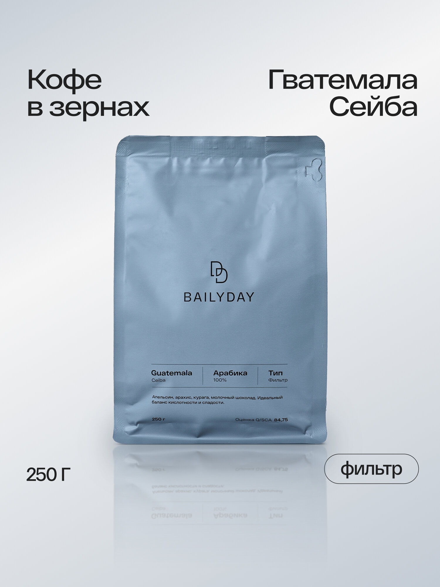 Кофе в зернах Гватемала Сейба Bailyday 100% арабика, обжарка под фильтр, 250 г