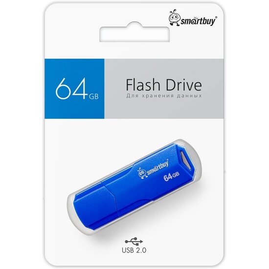 USB флешка Smartbuy 64Gb Clue blue USB 2.0