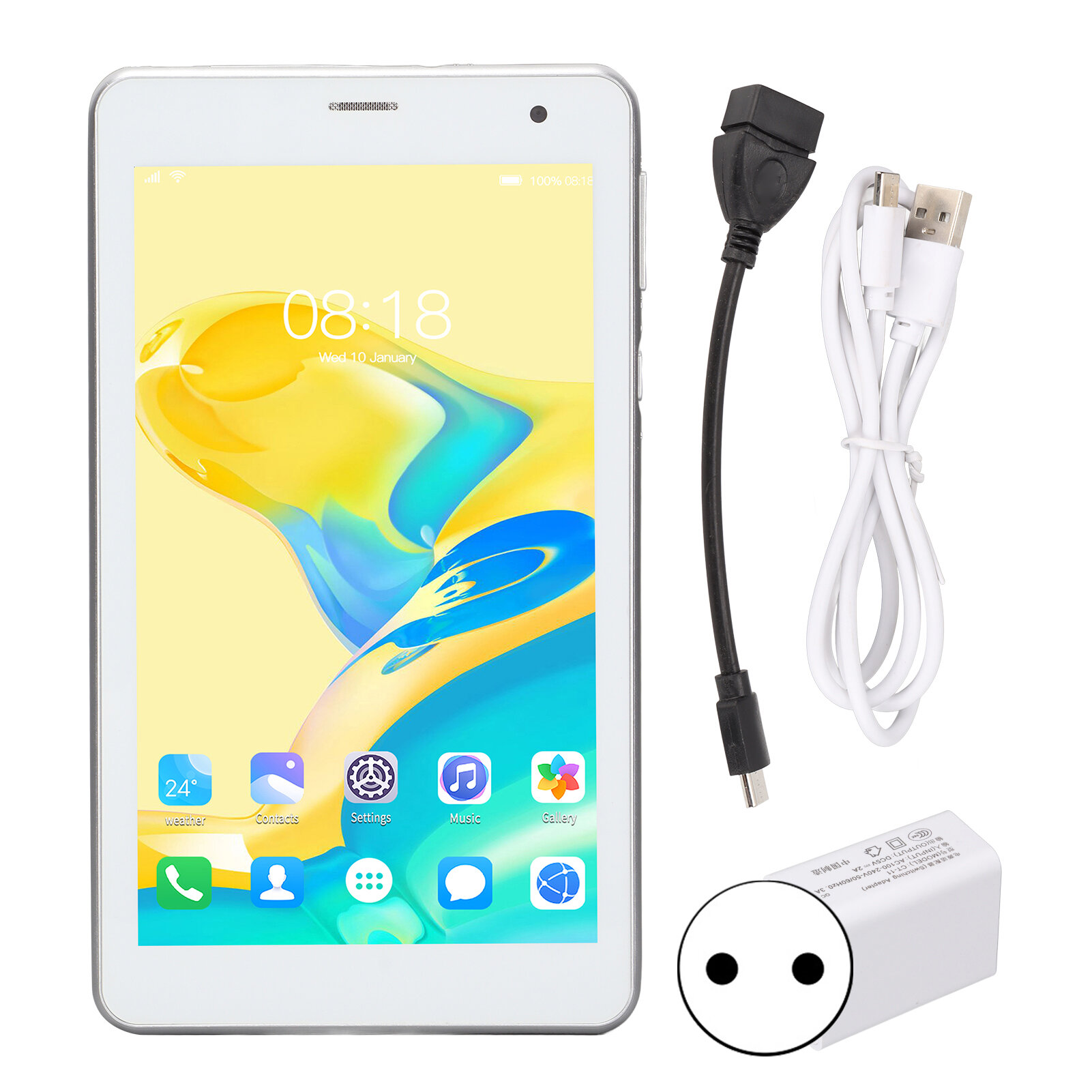 7дюймовый планшет 2 ГБ/32 ГБ, IPS 1280x800, поддержка 5G WiFi, двухдиапазонный, восьмиядерный, 3500