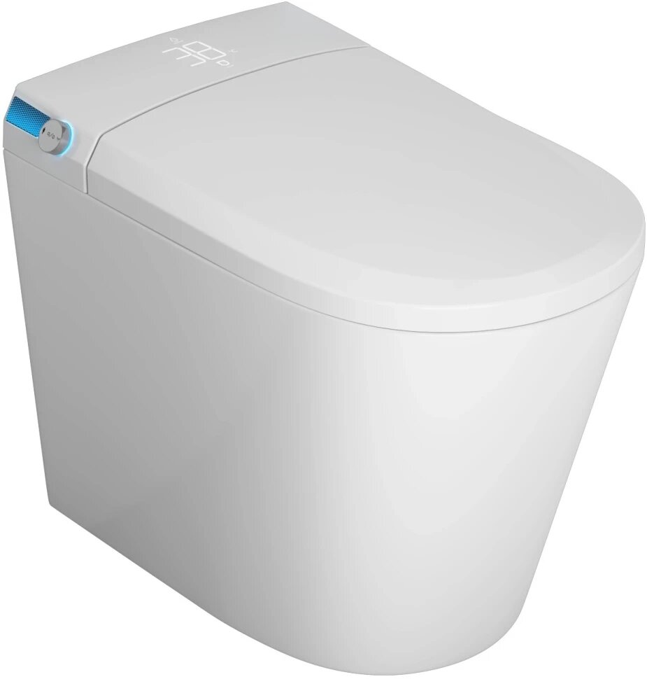 Электронный унитаз-биде напольный Grossman GR-PR-5702 импульсный, безободковый, торнадо, с сиденьем микролифт, белый