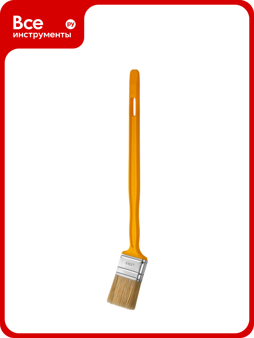 Флейцевая кисть Акор радиаторная натур. щетина 50х12мм 4607044330849 КФР-5012