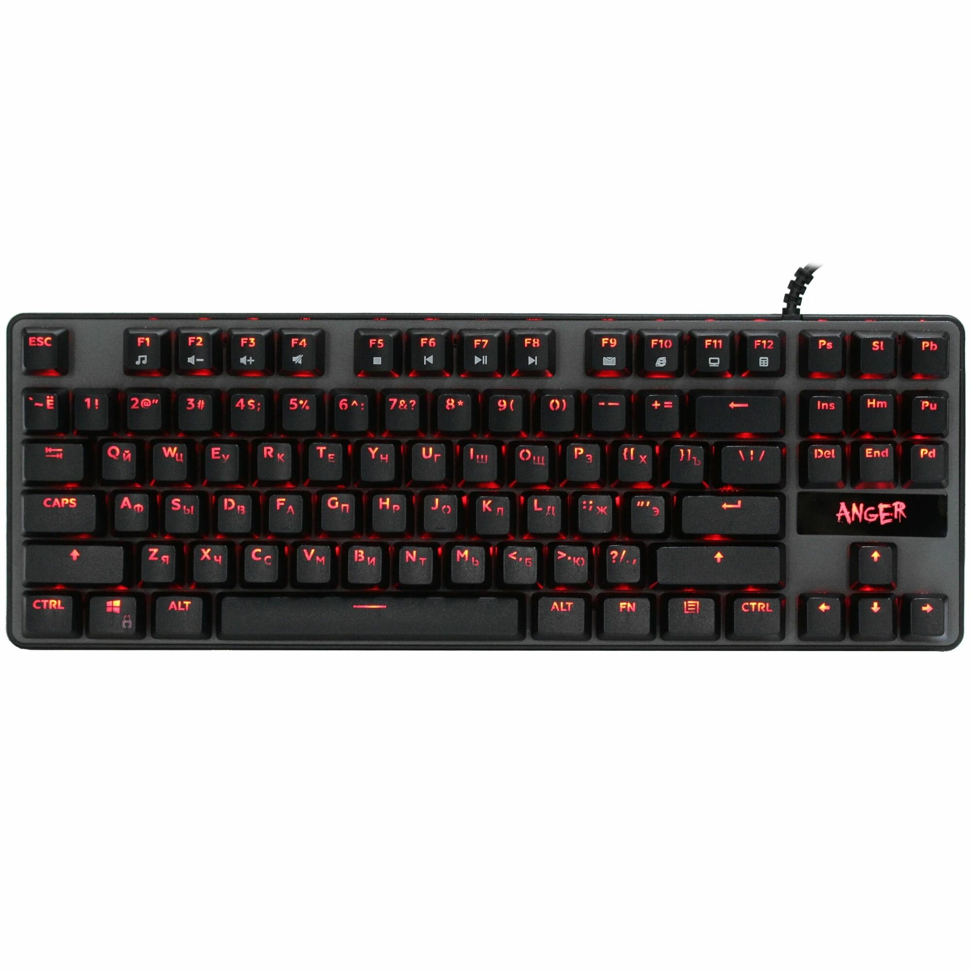 Клавиатура проводная DEXP Anger TKL Red switch