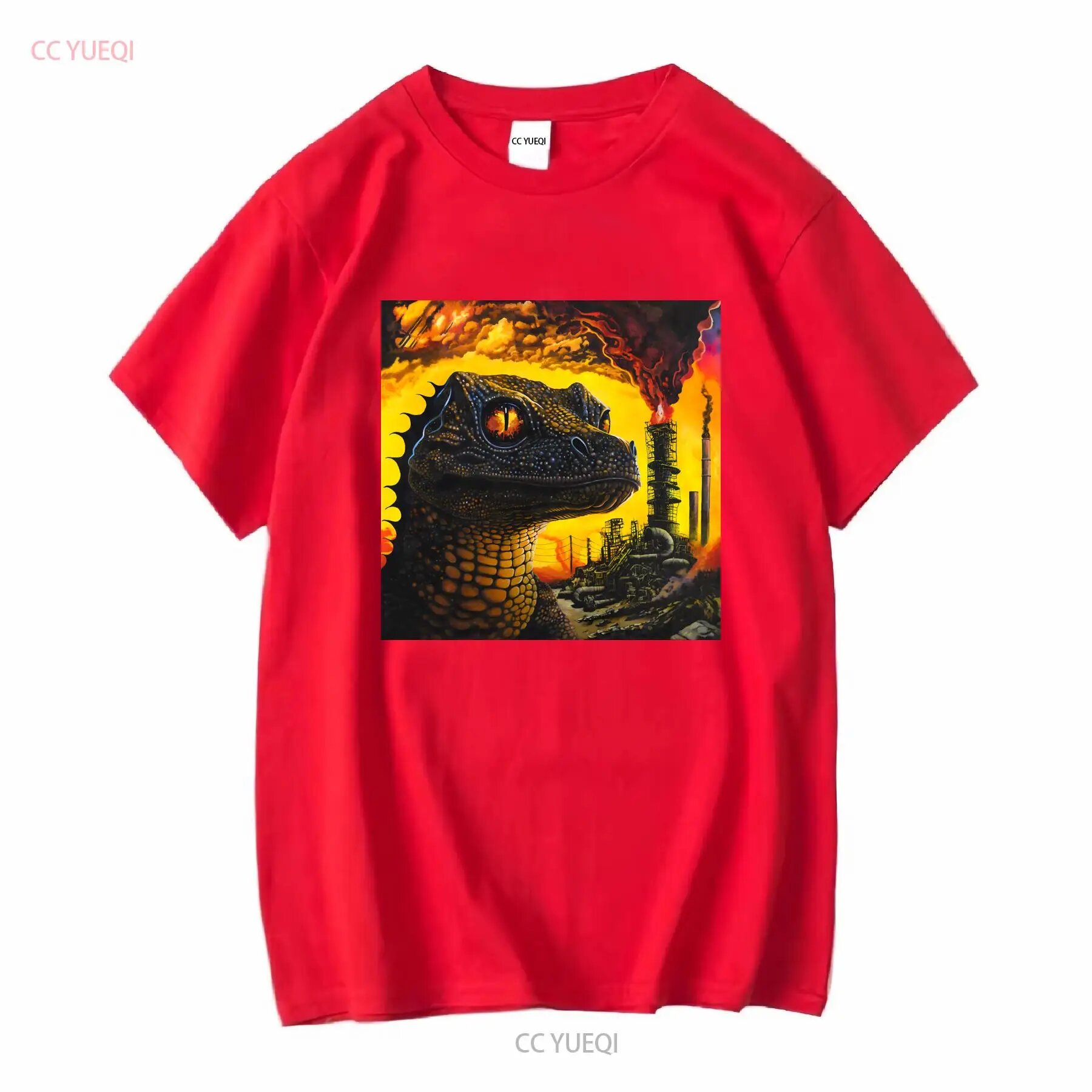Красная футболка с принтом KING GIZZARD AND THE LIZARD WIZARD, L