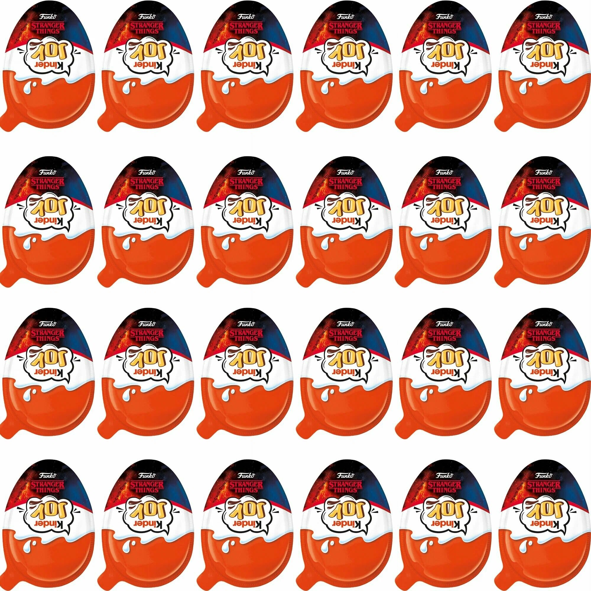 Шоколадные яйца Kinder "Stranger Things", молочный шоколад, 72шт