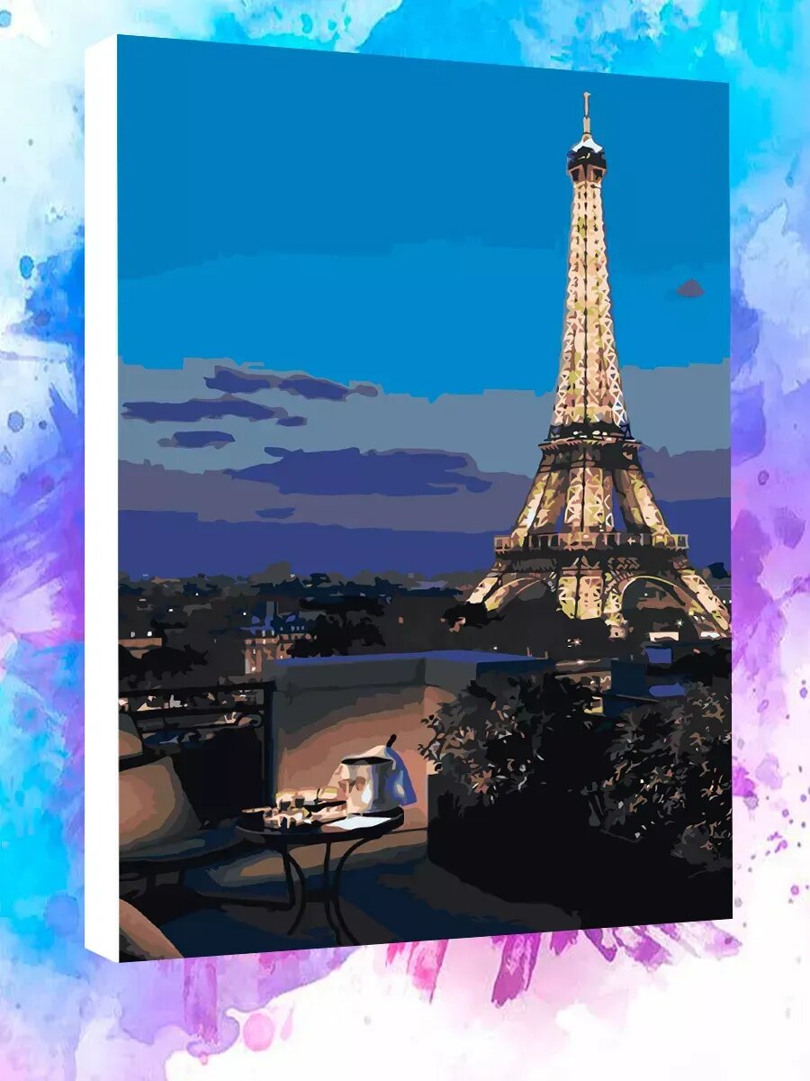 Картина по номерам Эйфелева башня Париж Франция