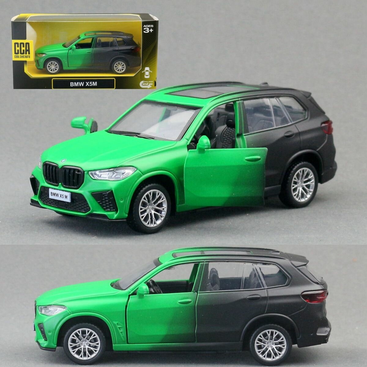 CCA 1:36 Литая модель автомобиля, металлический корпус(BMW X5M зеленый)