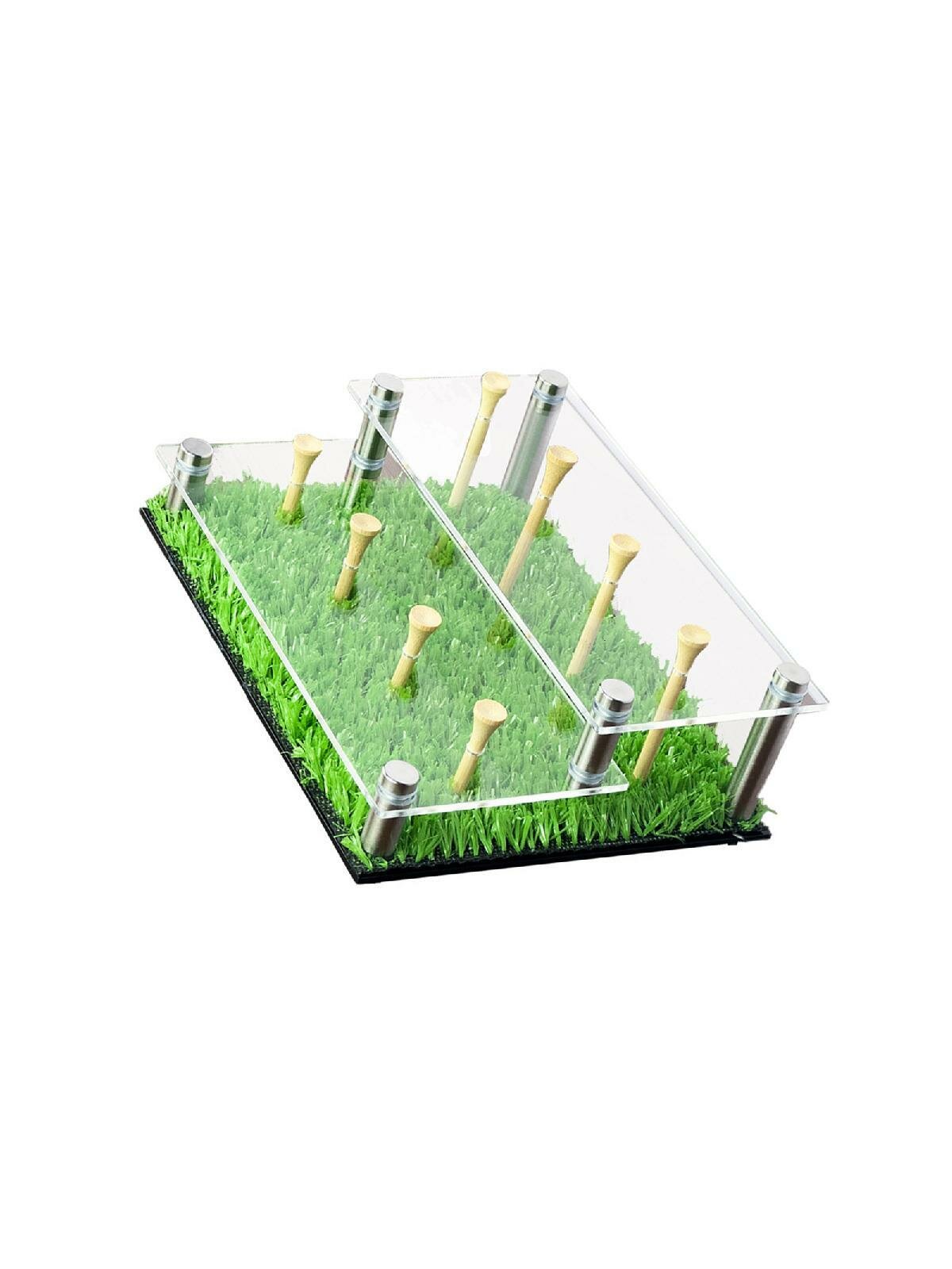 Прозрачный Акриловый Держатель Мяча Для гольфа Showcase 8 Ball Capacity Стеллаж для Выставки Товаров с Основанием и Торфом Стойка Для Органайзера Мячей Для Гольфа