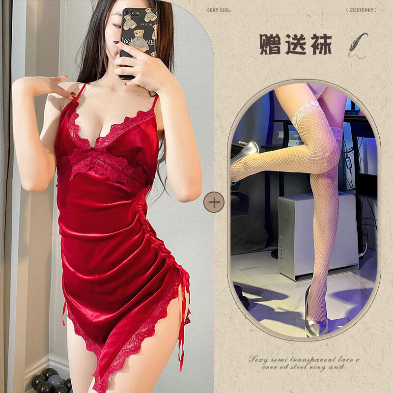 Костюм для ролевых игр, сексуальный дизайн, кружевные вставки (18+)