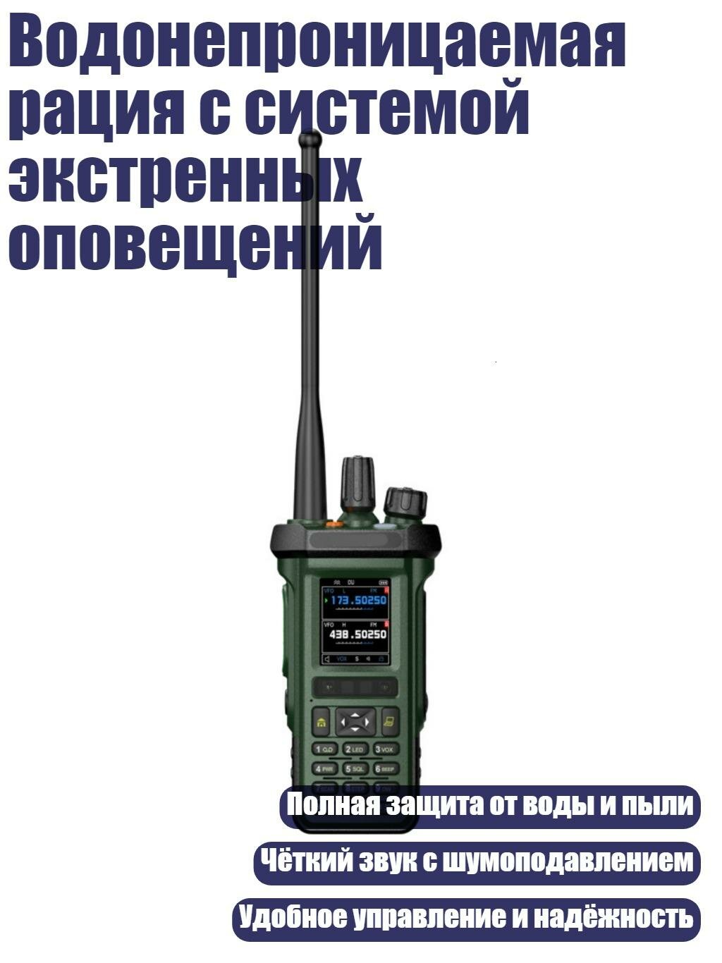 Водонепроницаемая рация с системой экстренных оповещений, Зеленые джунгли