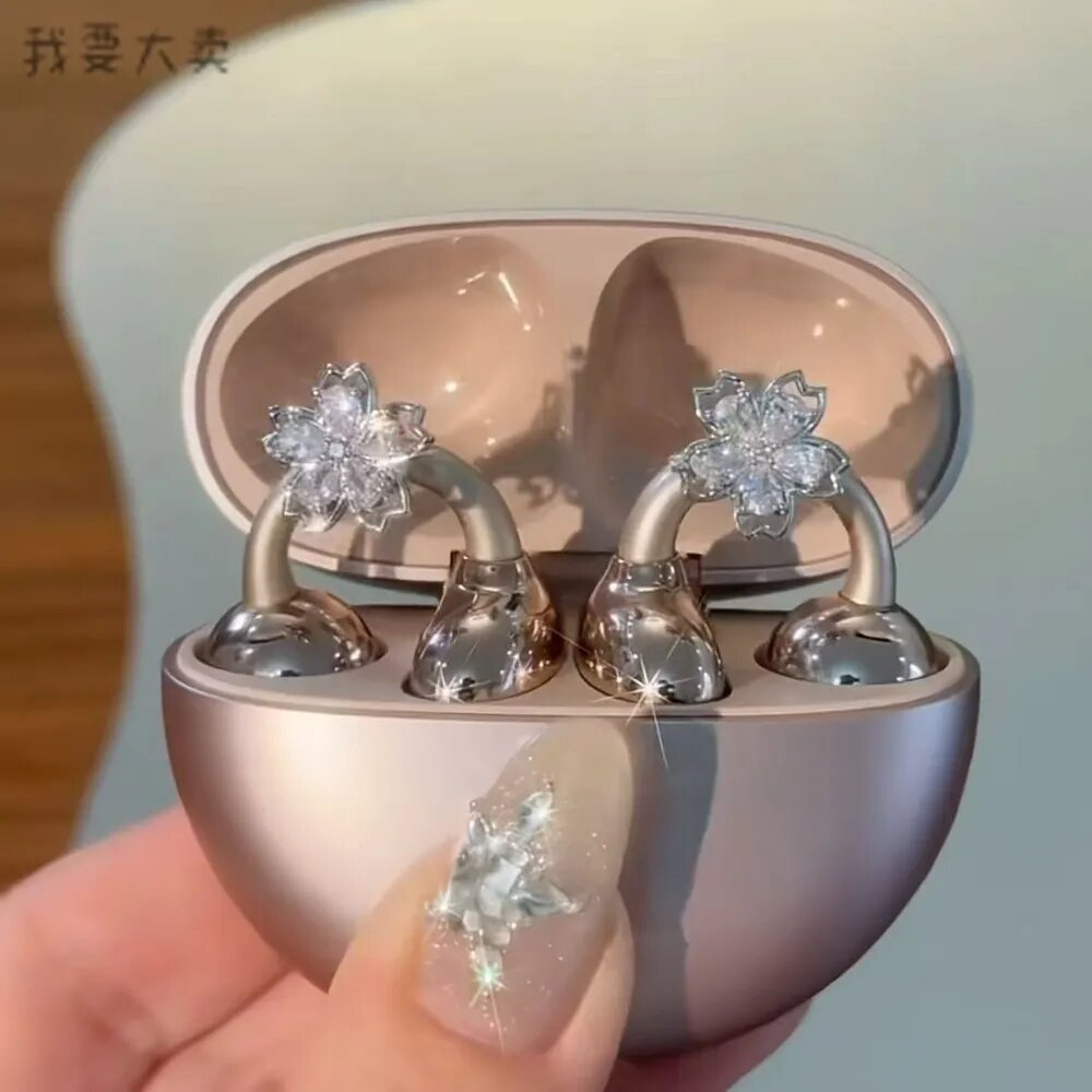 Серьги для наушники Huawei FreeClip, Наушники беспроводные, REMAX CozyBuds W29, S6Z5, Tecno FreeHear 1, M79 украшение, Украшенный цветами вишниa