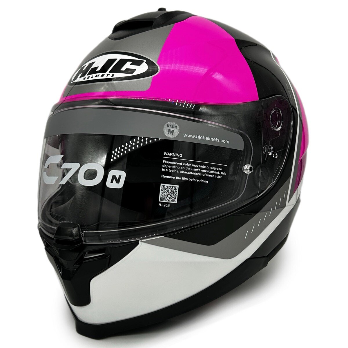 Мотошлем HJC C-70N ALIA MC8. M. Черный-розовый