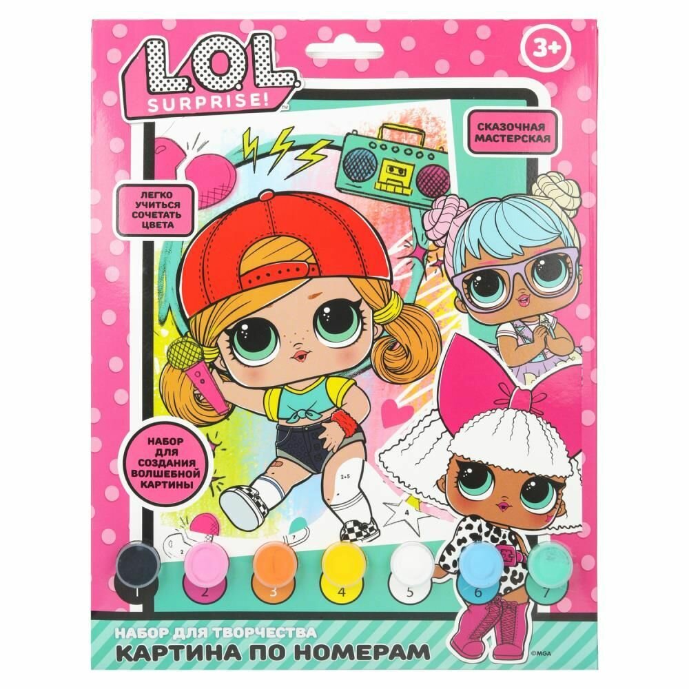 Картина по номерам MultiArt Лол, основа 17х23 см, акриловые краски 7 цветов