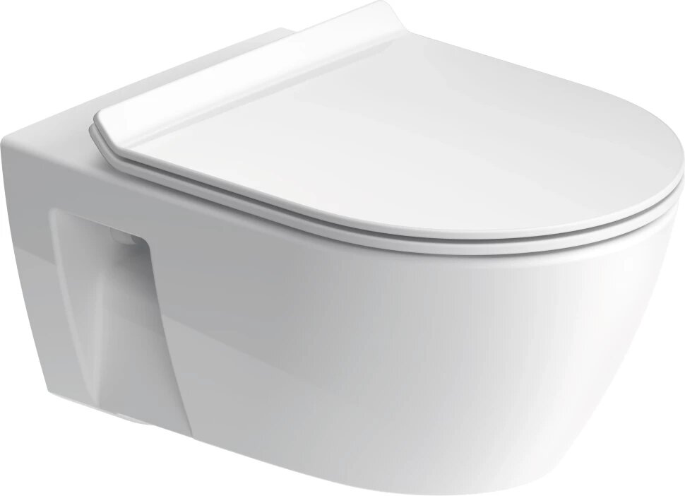 Унитаз подвесной Duravit No.1 45820900A1 безободковый, с сиденьем микролифт, альпийский белый