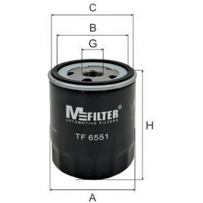 Фильтр масляный MFILTER TF6551 FORD C-Max/Fiesta/Focus/Galaxy/Maverick/Mondeo/S-Max/Transit 02->